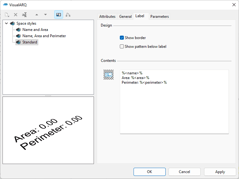 Space Styles | VisualARQ help